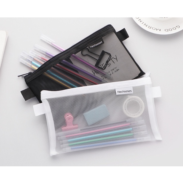 Jual Tempat Pensil Jaring / Kotak Pensil Mesh / Transparan Kapasitas ...