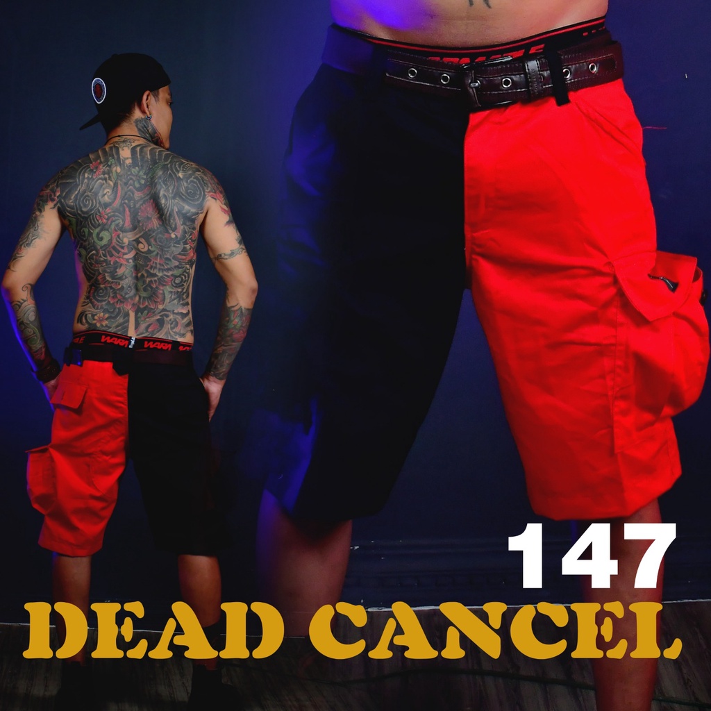 Jual Celana Pendek Punk Merah Dan Hitam Alpin Cowok Pendek Punk