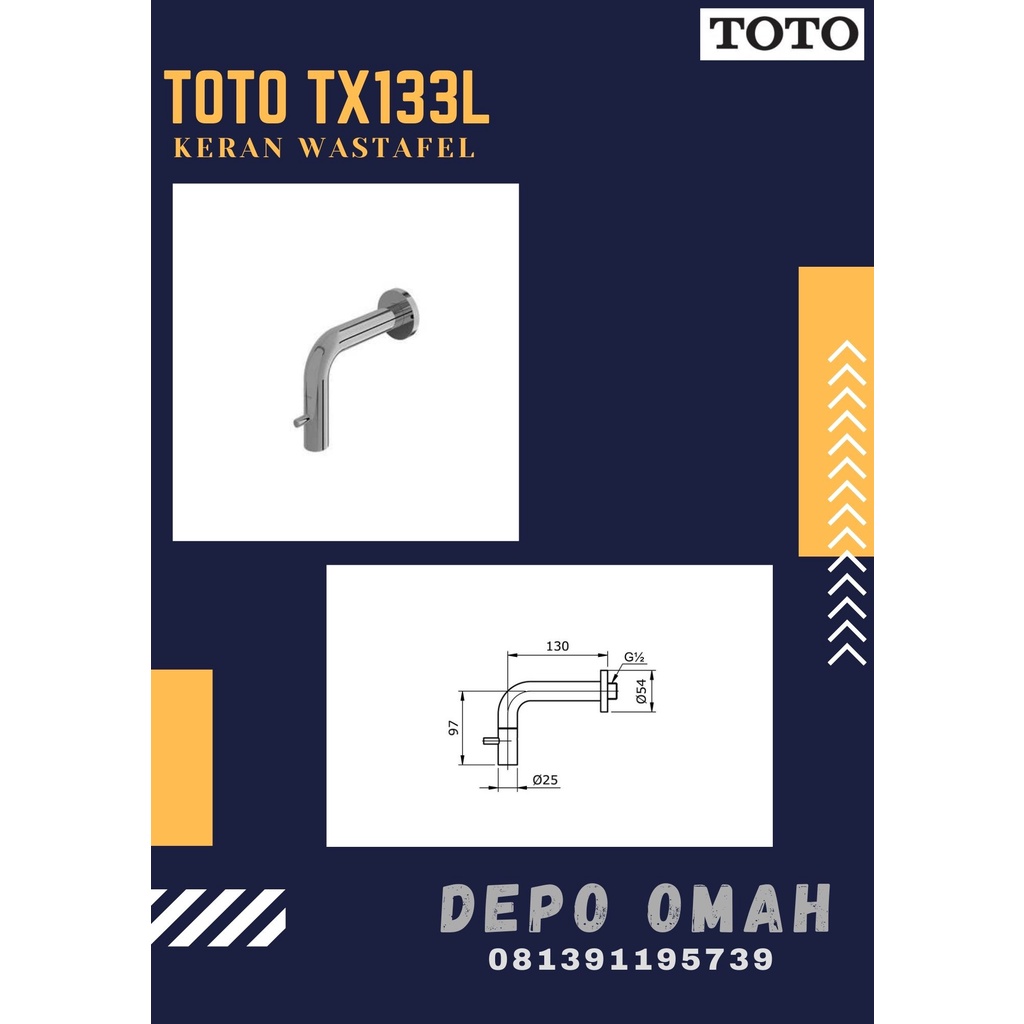 Jual Keran wastafel tembok TOTO TX133L ORIGINAL TOTO | Shopee Indonesia