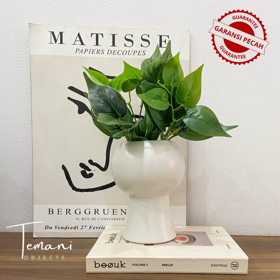 Jual Vas Bunga Cantik Keramik / Dekorasi Bunga Estetik / Putih/ Nordic ...