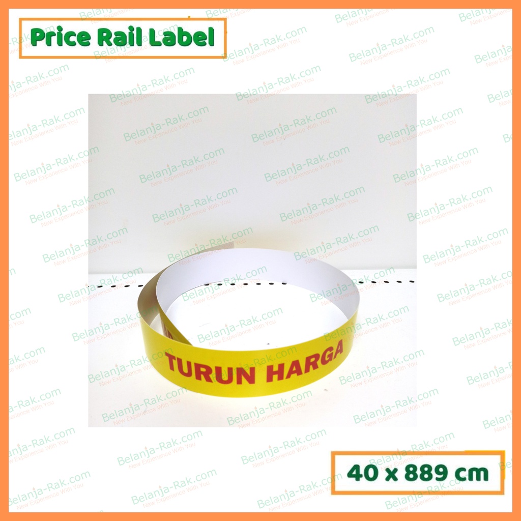 Jual PRICE RAIL LABEL TURUN HARGA KERTAS PROMOSI 1PACK ISI 24PCS ...