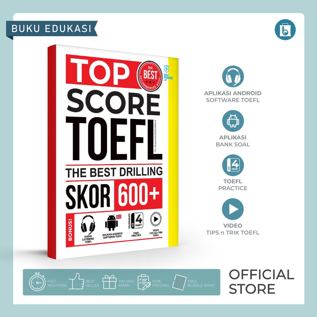 Jual BUKU TOEFL : THE BEST TOP SCORE TOEFL THE BEST DRILLING SKOR 600 ...