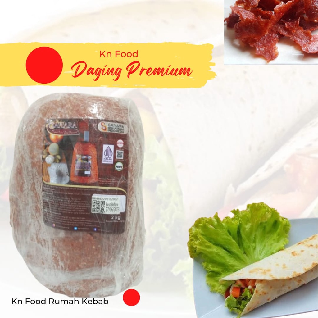 Jual Daging kebab tanpa tiang merk sahara PREMIUM - Daging kebab tanpa ...