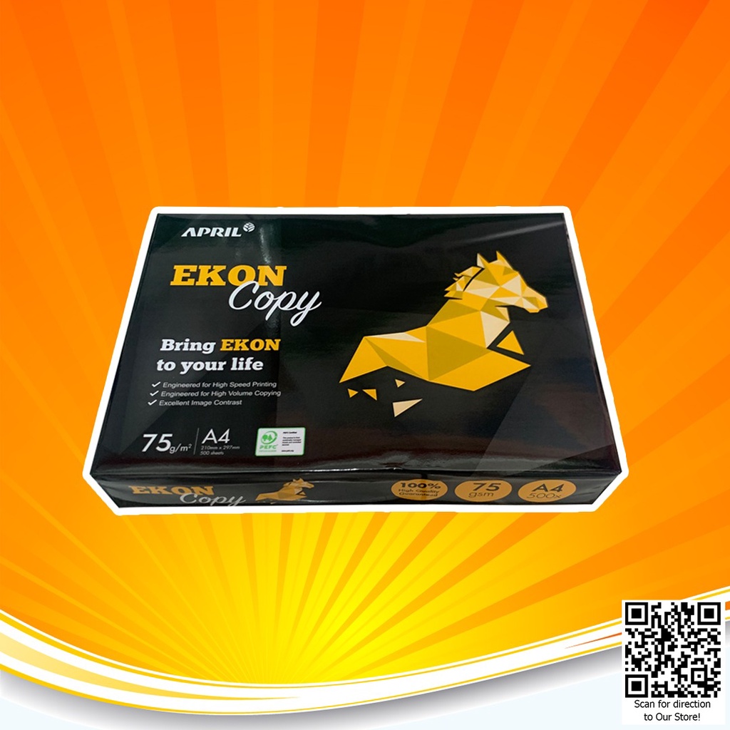 Jual Kertas Hvs A4 75Gram 1 Rim Ekon Copy Paper | Shopee Indonesia