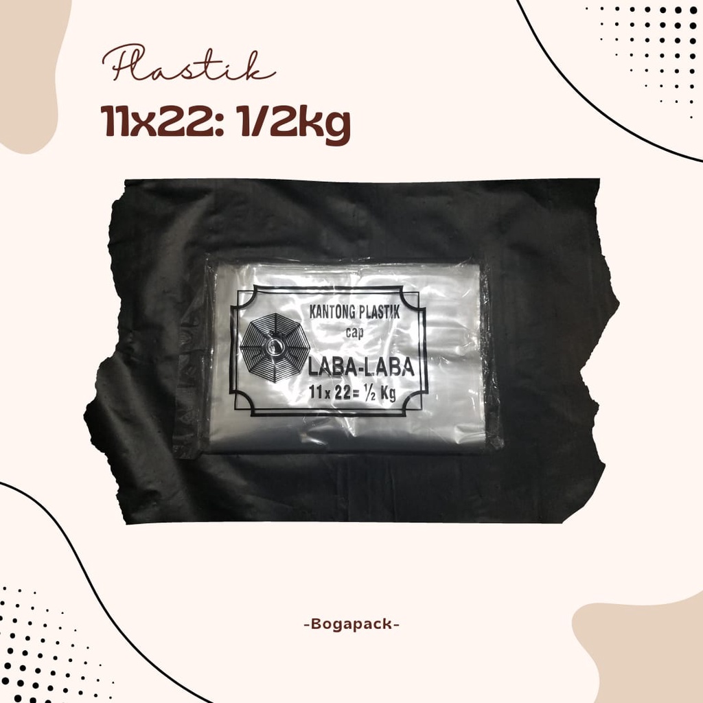 Jual Plastik Bening Laba-laba 11x22 / Plastik Bening 1/2kg / Plastik ...