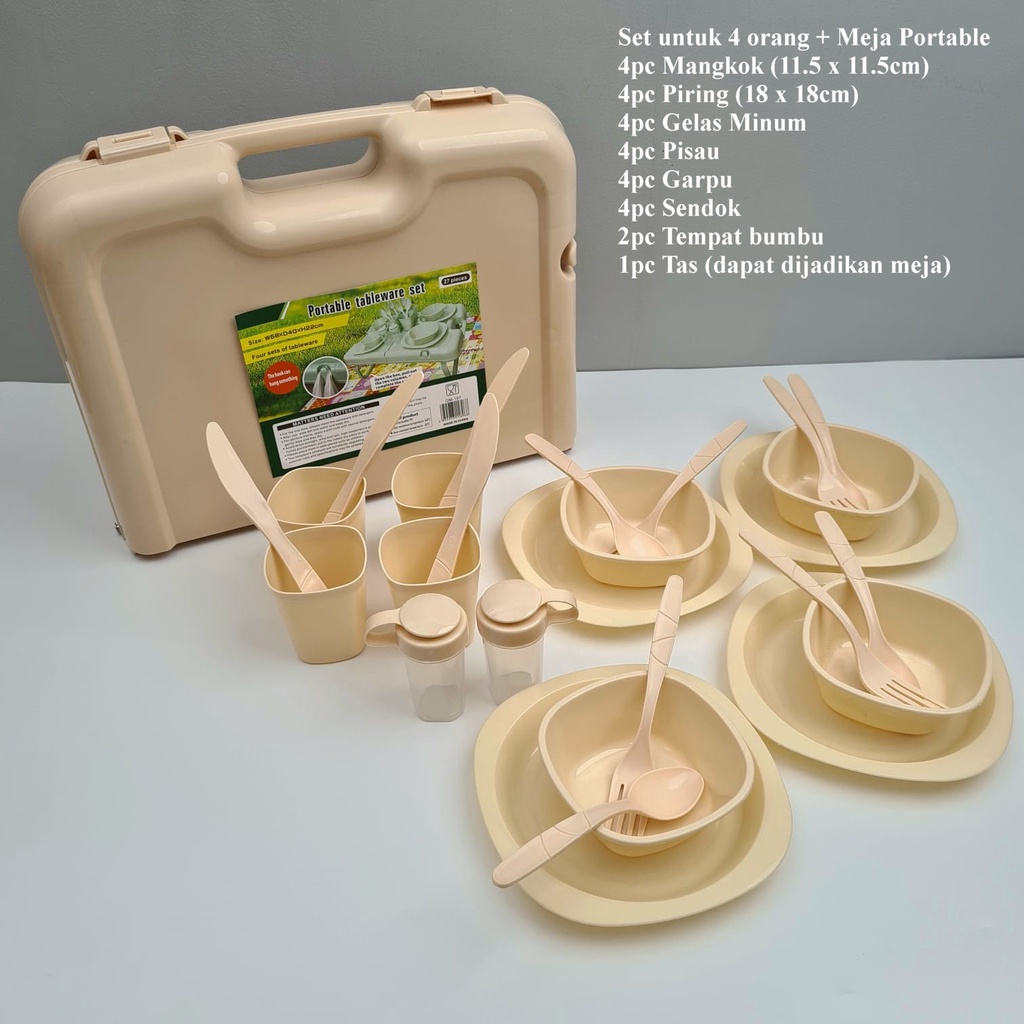 Jual Piring Makan Set - Piknik Set - Dinner Set - Peralatan Makan Set ...