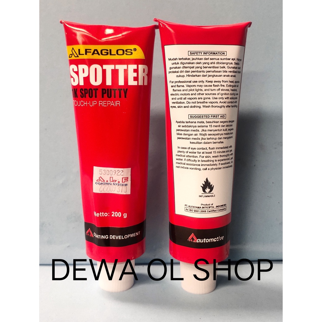 Jual Dempul alfaglos spot putty odol 200g | Shopee Indonesia