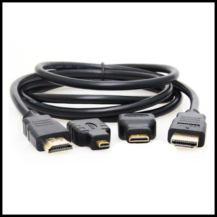 Jual Kabel Hdmi To Hdmi 3In1 Converter Mini Micro Hdmi High Speed 1080P ...