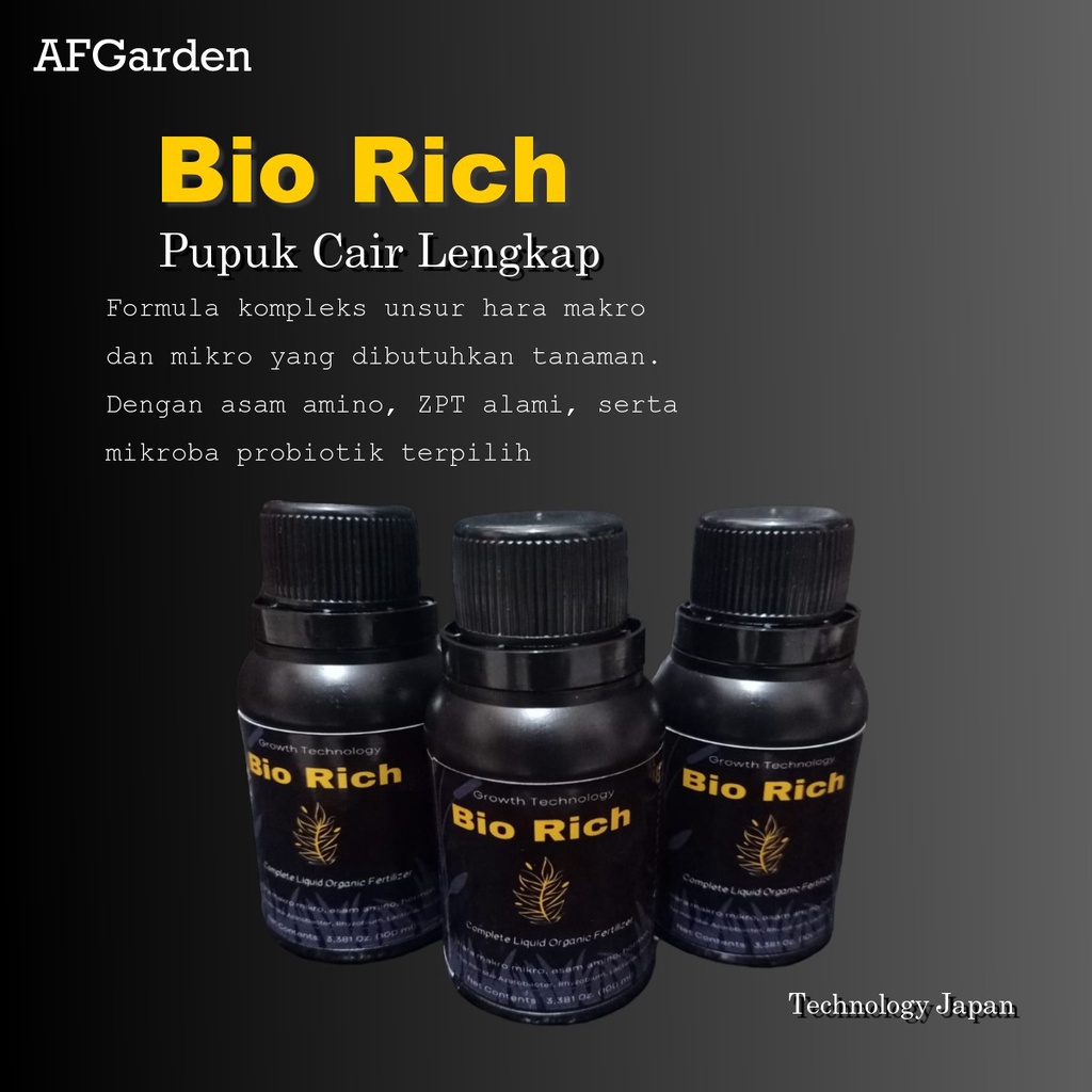 Jual Bio Rich 100ml Pupuk Cair Lengkap Nutrisi Tanaman Hias Sayur Bunga ...