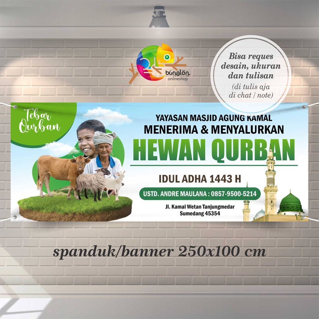 Jual Spanduk, Banner Idul Adha, Hewan Qurban Model Hijau Biru | Shopee ...