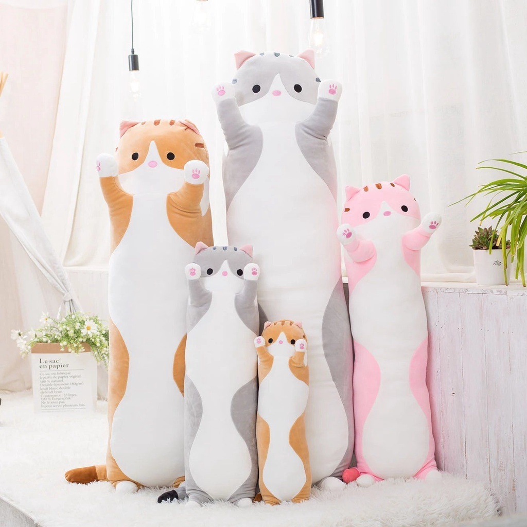 Jual Boneka Guling Kucing Panjang ukuran 40CM Bahan Halus/Guling ...