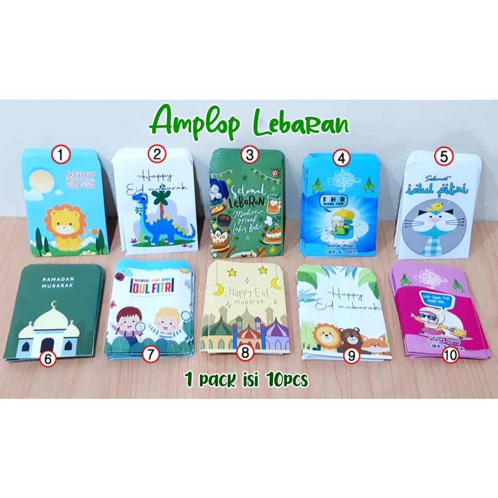 Jual Amplop Angpao Lebaran Idul Fitri Ramadan 1pak isi 10pcs | Shopee ...
