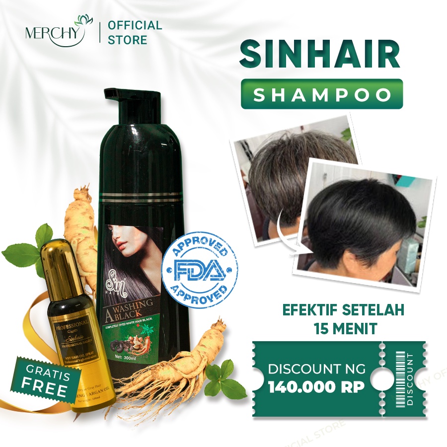 Jual Hair color shampoo, Sin Hair penghitam rambut uban Sin Hair ...