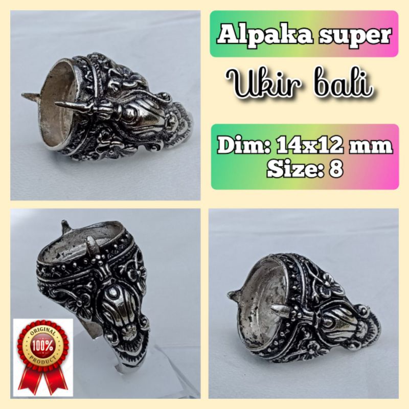 Jual emban batu akik dan permata alpaka super alpaka ukir Bali.05 ...