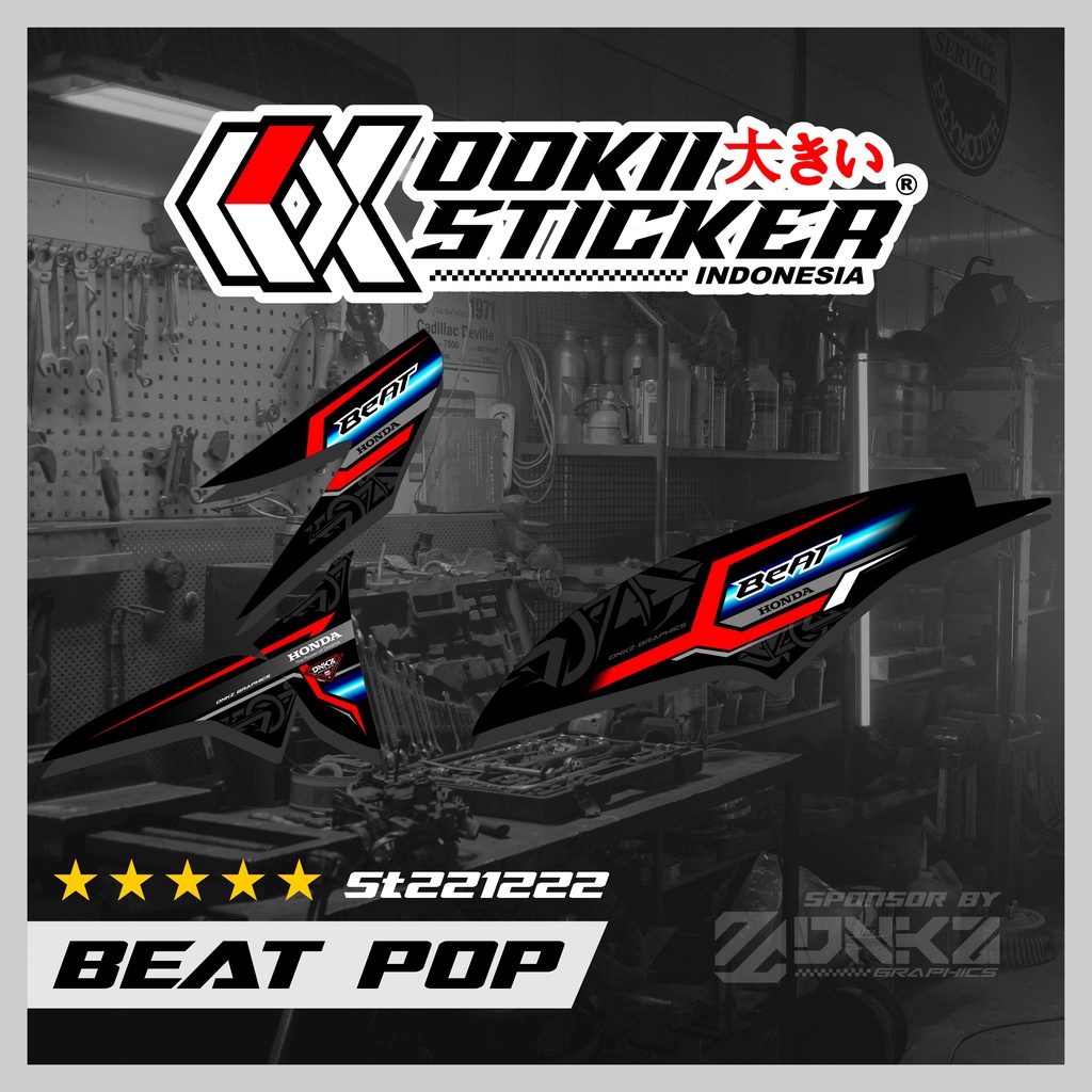 Jual Stiker Beat Pop Decal Striping Beat Pop Premium Racing ST221222 ...