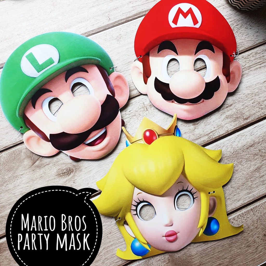 Jual Mario Bros Topeng Pesta Party Mask Ulang Tahun Birthday Aksesoris ...
