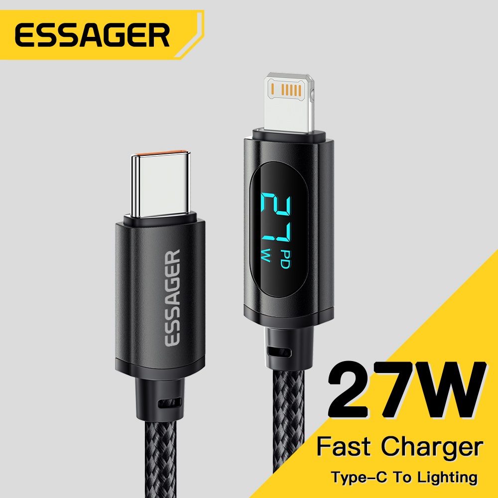 Jual Essager Lightning to Type-c Pengisian Cepat Tampilan Digital Pengisian Daya dan Transfer ...