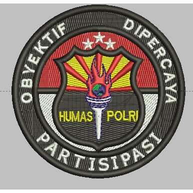 Jual logo bordir file emb HUMAS POLRI timbul2 | Shopee Indonesia