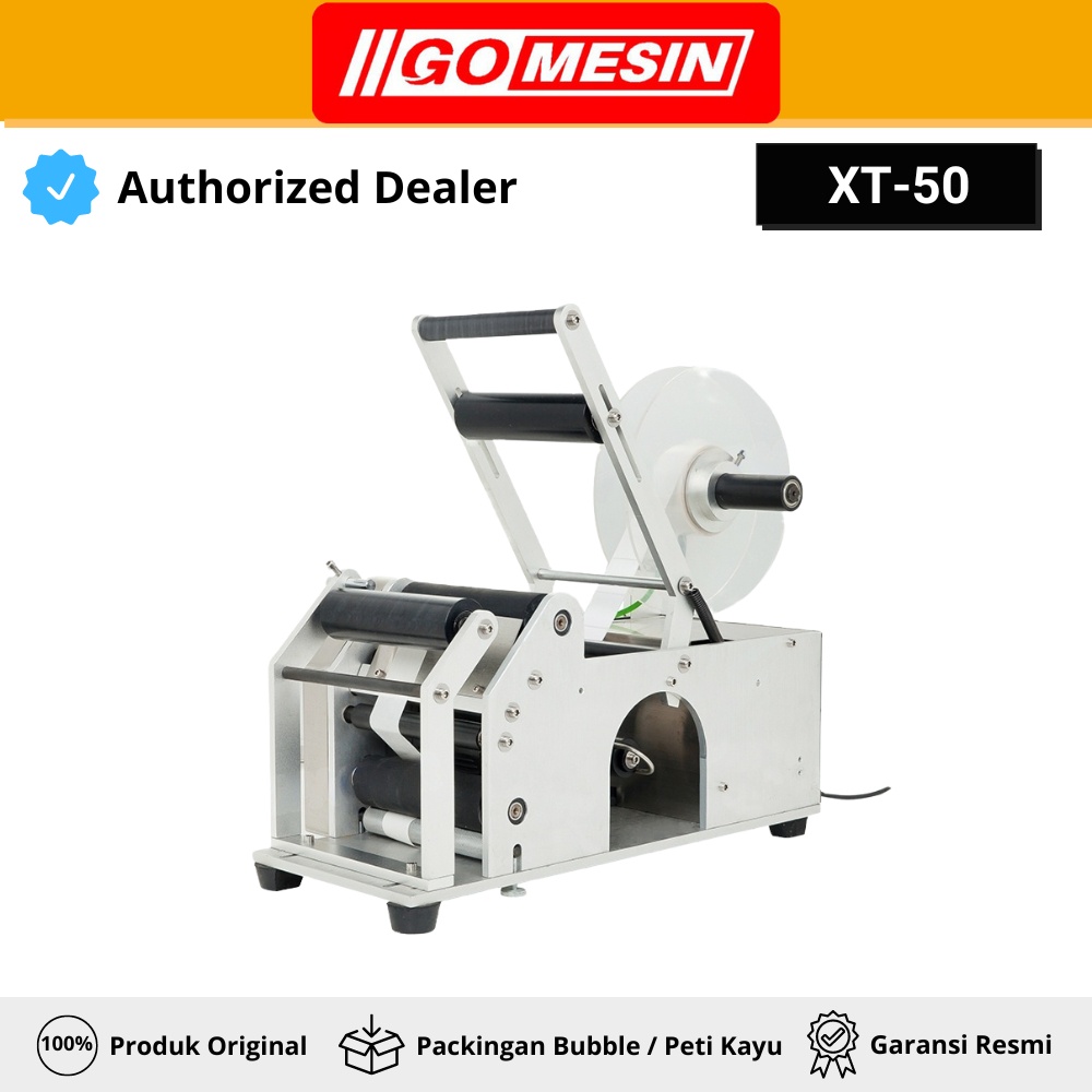 Jual MESIN CETAK STIKER LABEL BOTOL GOMESIN XT 50 BOTTLE LABELING SEMI ...