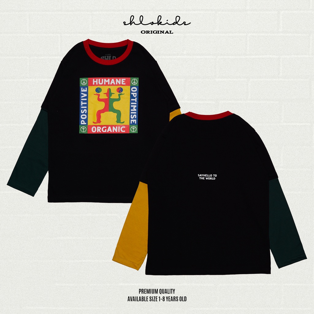 Jual SHLO KIDS Baju Kaos Lengan Panjang Anak unisex - Human Rasta ...