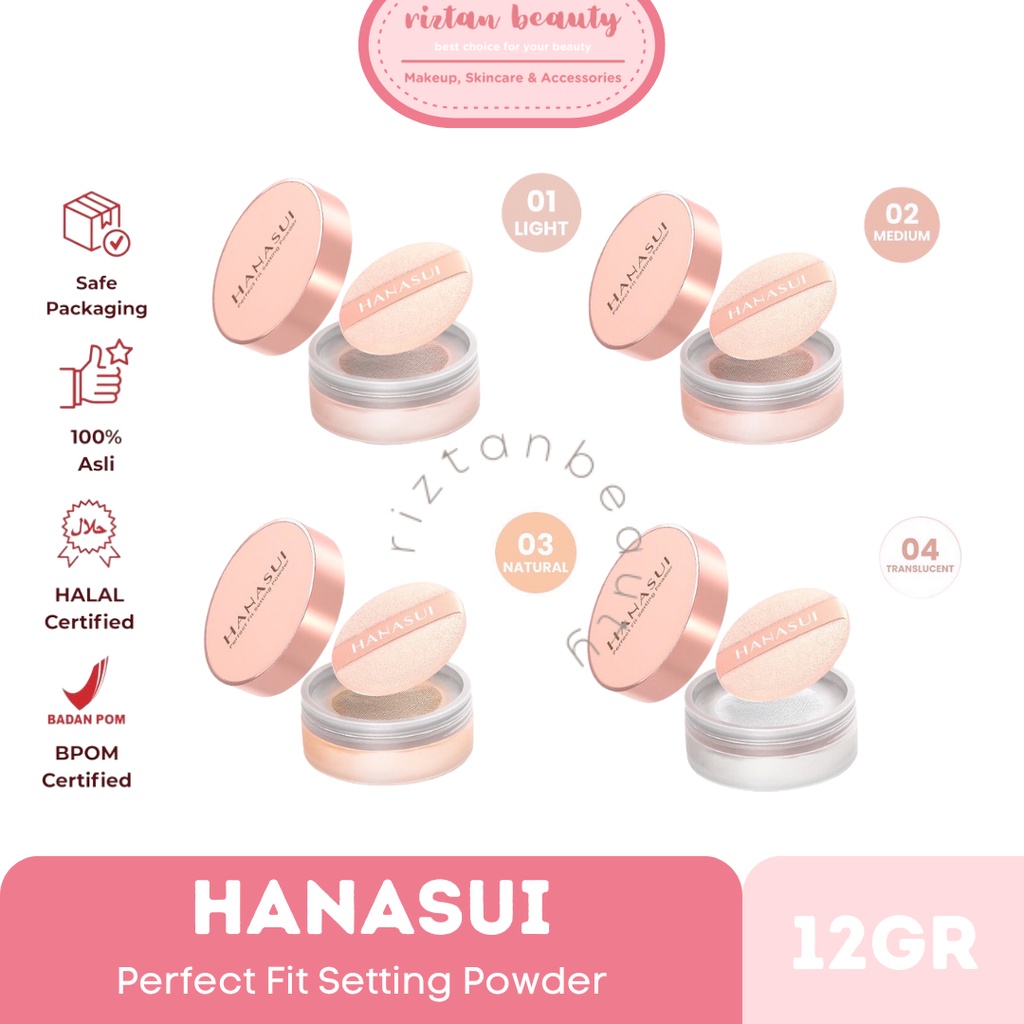 Jual HANASUI - PERFECT FIT SETTING POWDER ( LIGHT | MEDIUM | NATURAL ...