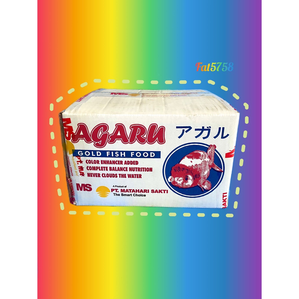 Jual AGARU PAKAN IKAN MAS KOKI KEMASAN DOS ( 25 Packs x 100 gr ...
