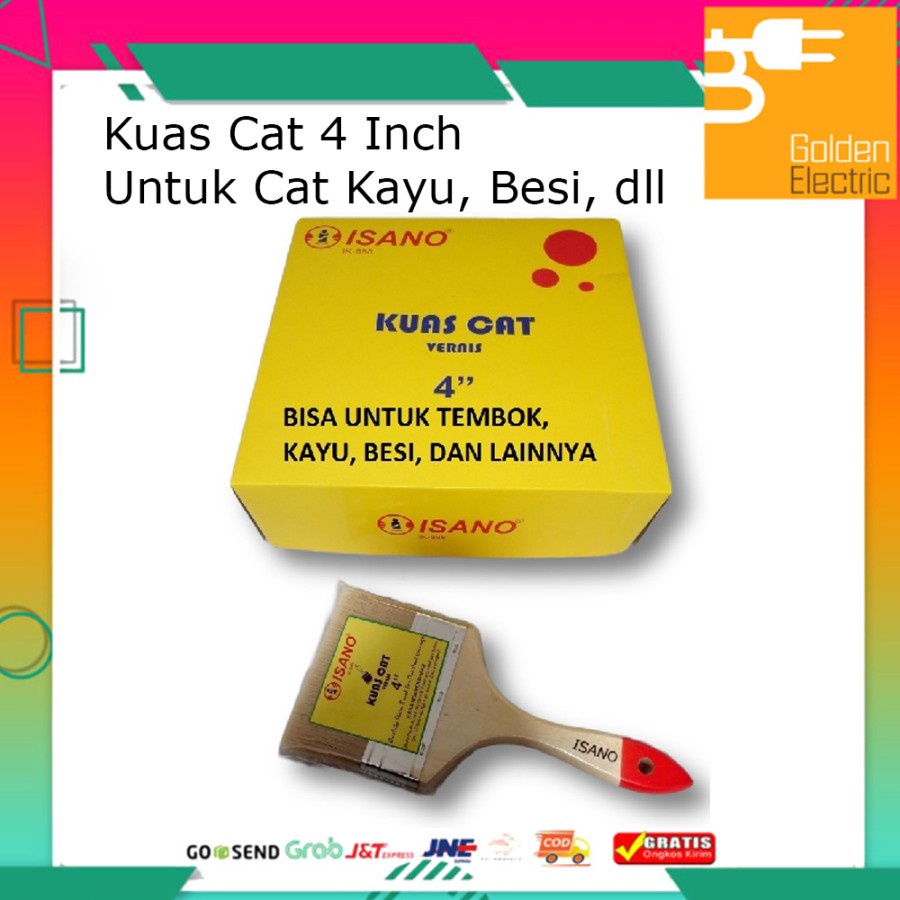 Jual Isano Kuas 4 inch Cat Ukuran 4" 4inch Tembok Dinding Besi Batu ...