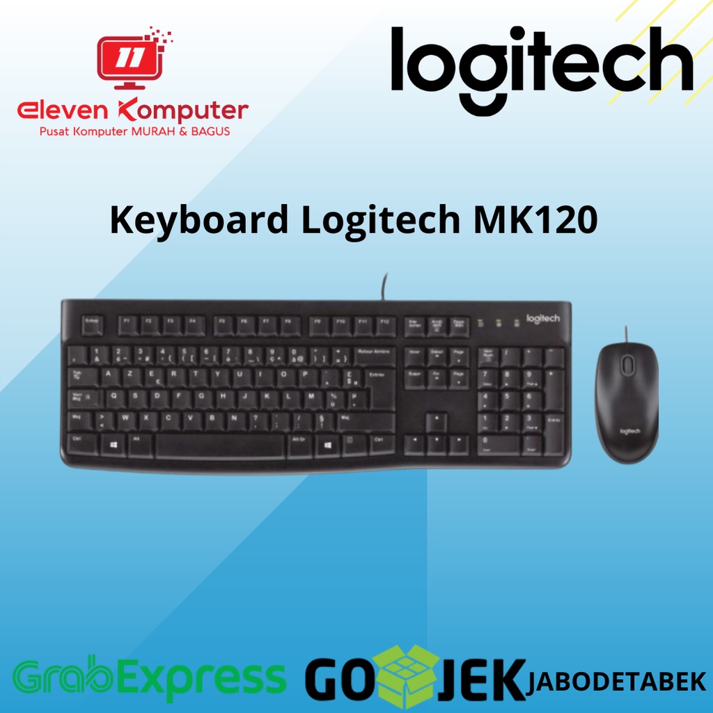 Jual Keyboard Mouse Logitech MK120 Desktop USB K120 | Shopee Indonesia