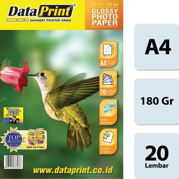 Jual Dataprint Glossy Photo Paper / Kertas Data Print 180 gsm A4 | Shopee Indonesia