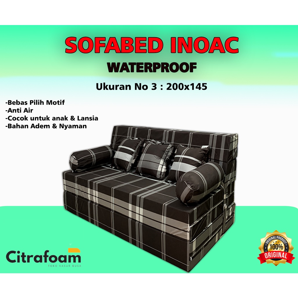 Jual SOFA BED INOAC WATTERPROOF Ukuran No 3 / 200x145x20 cm / ANTI AIR ...