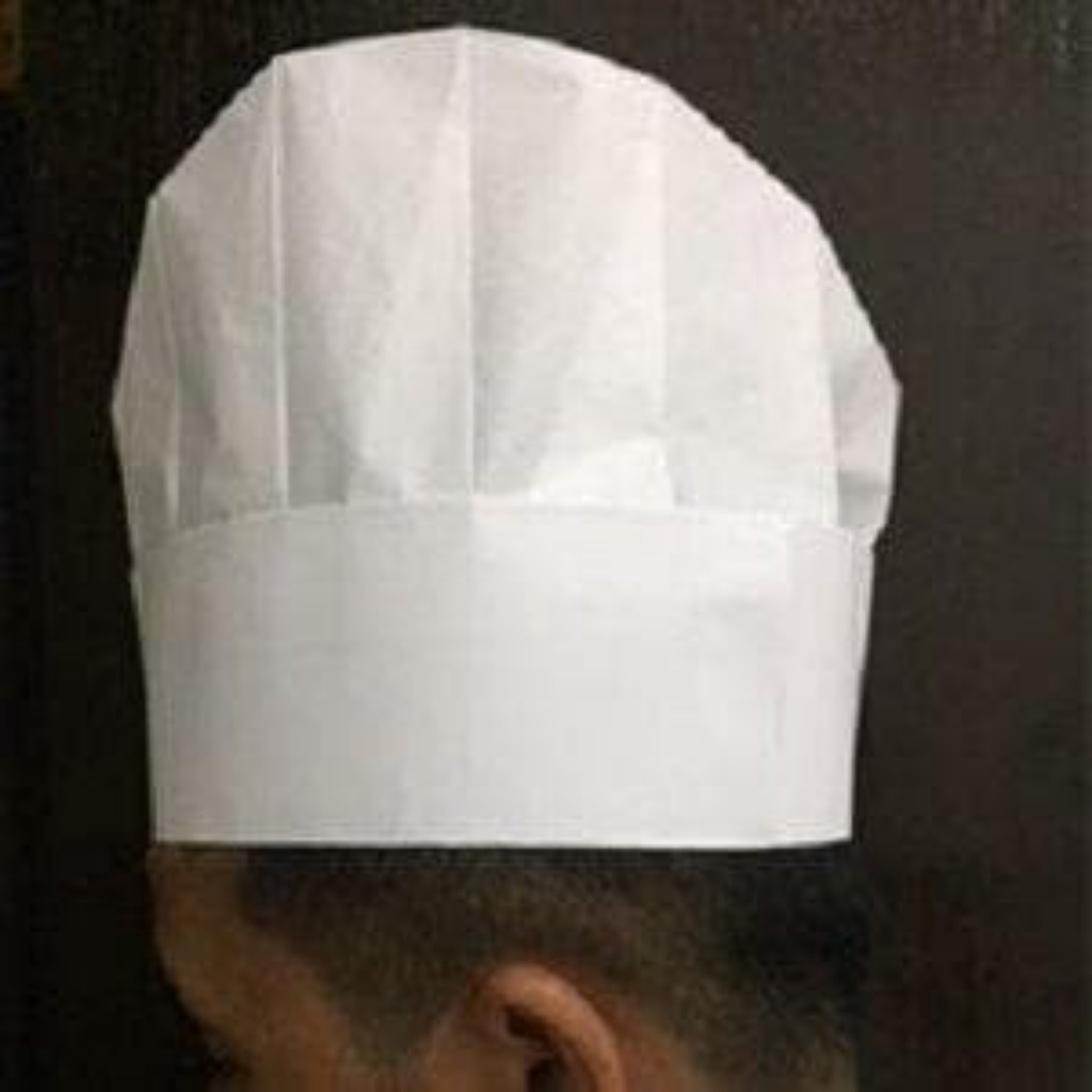 Jual Paper Chef Hat - Topi Koki Kertas Oval 20 cm perpack 10pcs ...