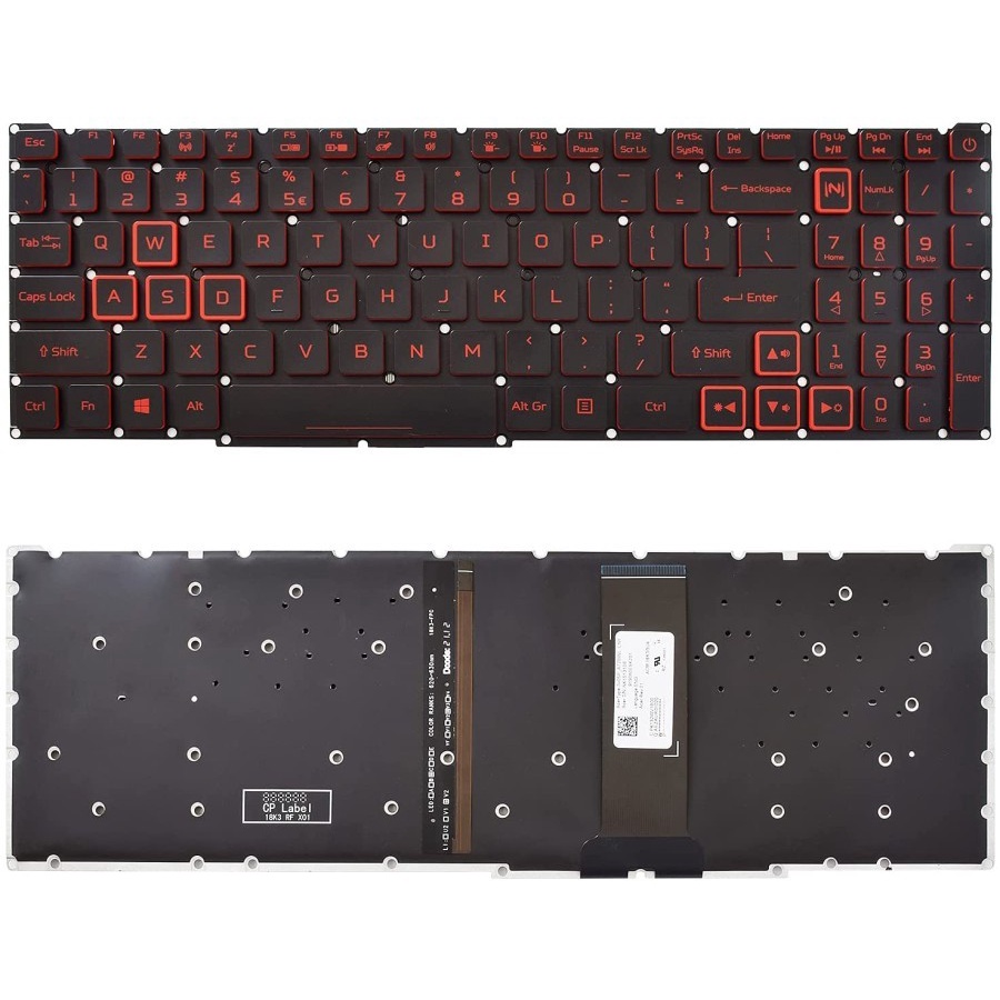 Jual Keyboard Acer Nitro 5 AN515-43 AN515-54 AN515-55 - RED FONT ...