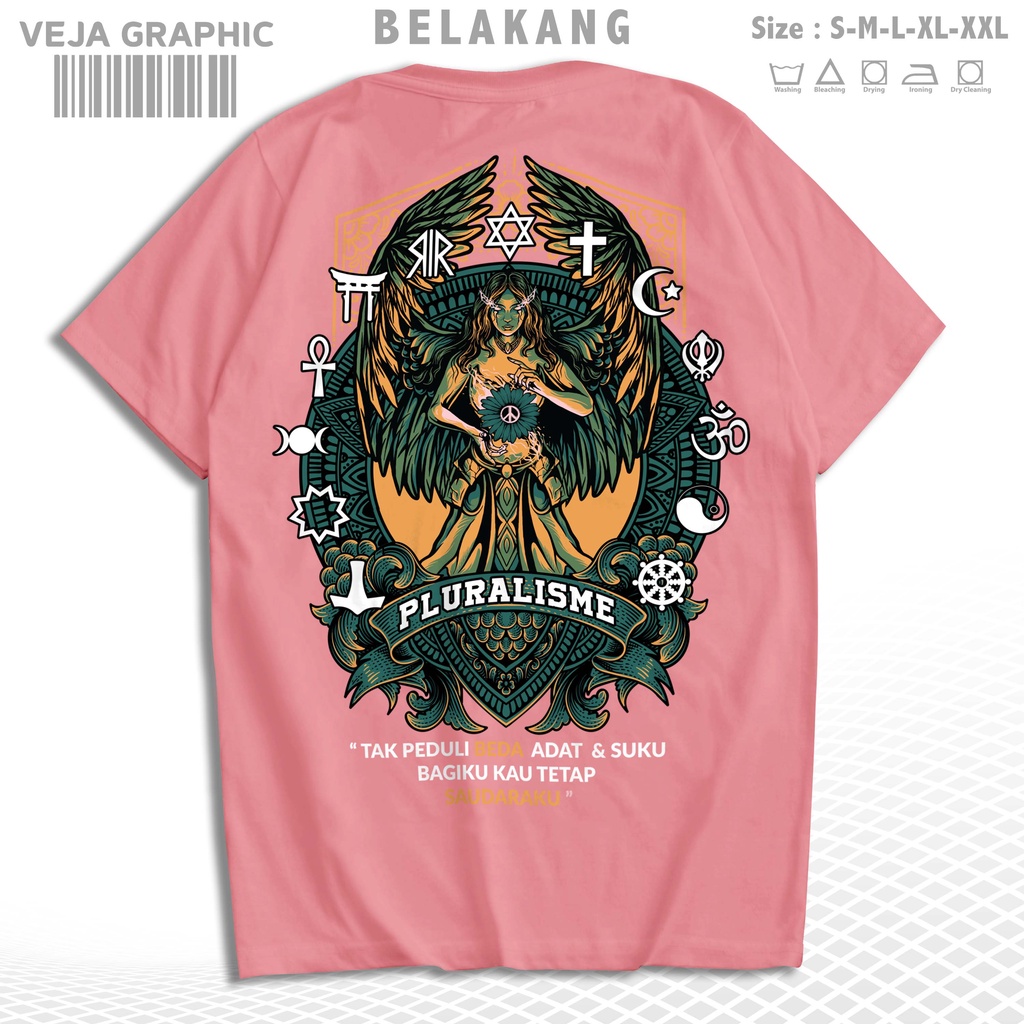 Jual VEJAGRAPHIC Kaos Pluralisme Angel Beda Adat Suku | Baju Satanic ...