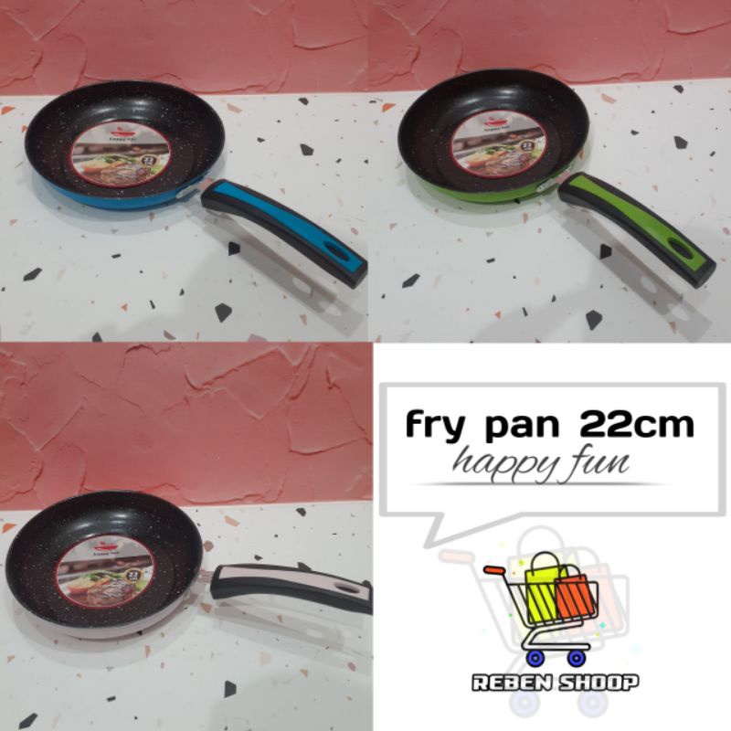 Jual FRY PAN 3 warna (happy fun) | Shopee Indonesia