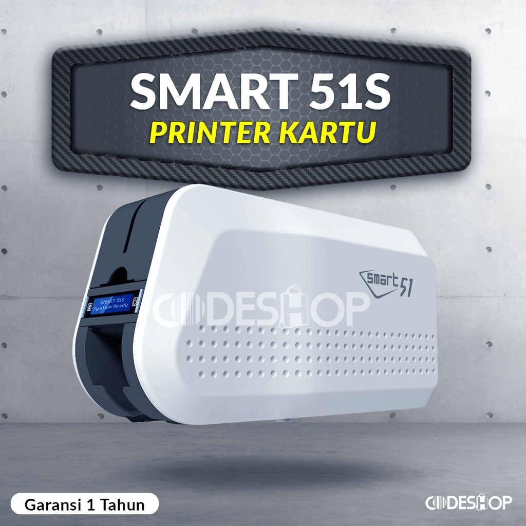 Jual SMART 51S 51 s ID Card Printer Single Side Cetak Kartu | Shopee ...