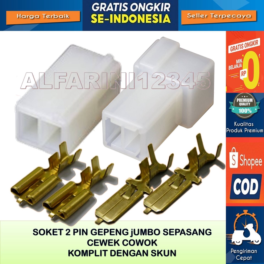 Jual soket 2 pin jumbo untuk arus besar - Soket Kabel 2 Pin Jumbo ...