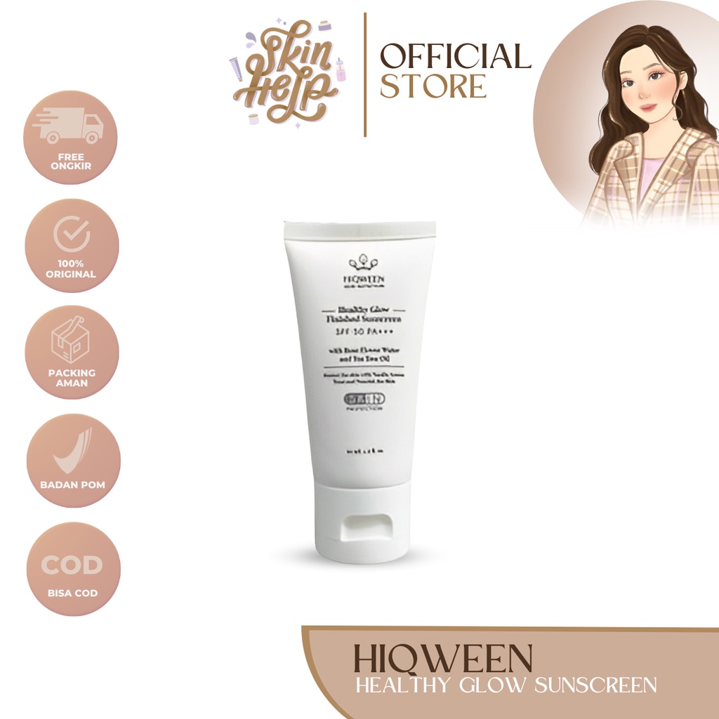 Jual HIQWEEN HEALTHY GLOW FINISHED SUNSCREEN (50ml) | Shopee Indonesia