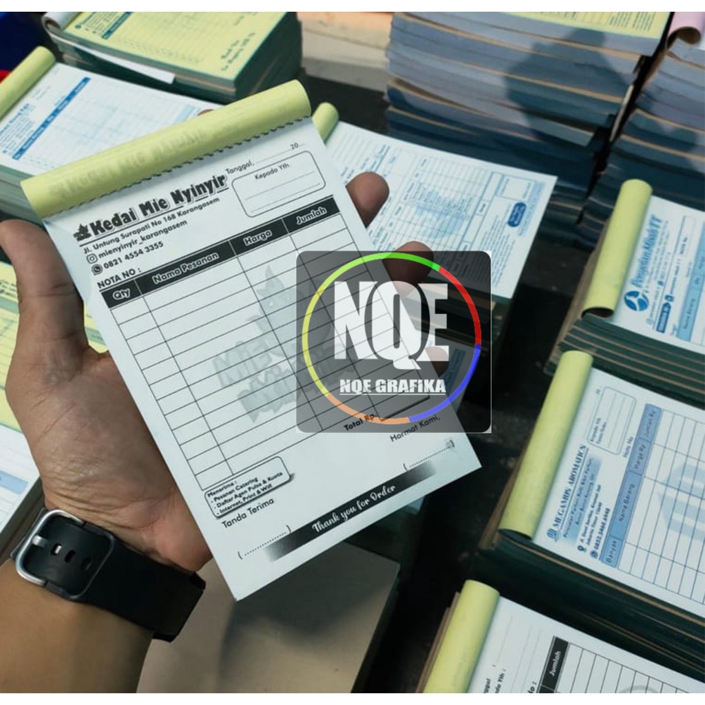 Jual nota custom ukuran 1/4 polio 1/2/3 ply 1 rim (40 buku) | Shopee ...