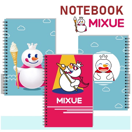 Jual DHIOSHOPI - Notebook CUSTOM MIXUE MASKOT MIXUE LOGO Spiral ...