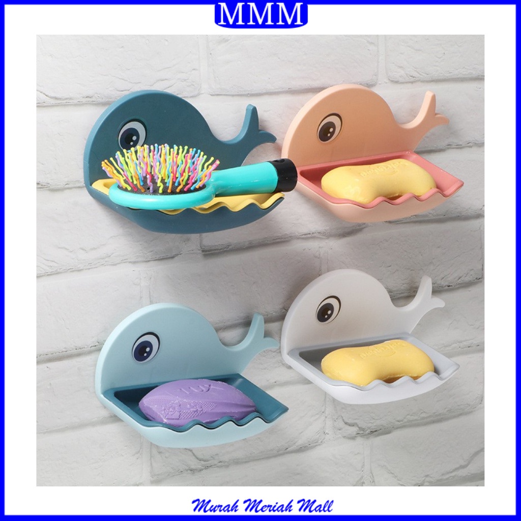 Jual MMM Tempat Sabun Batang Tempel Paus Lucu Plastik Model Ikan Paus ...