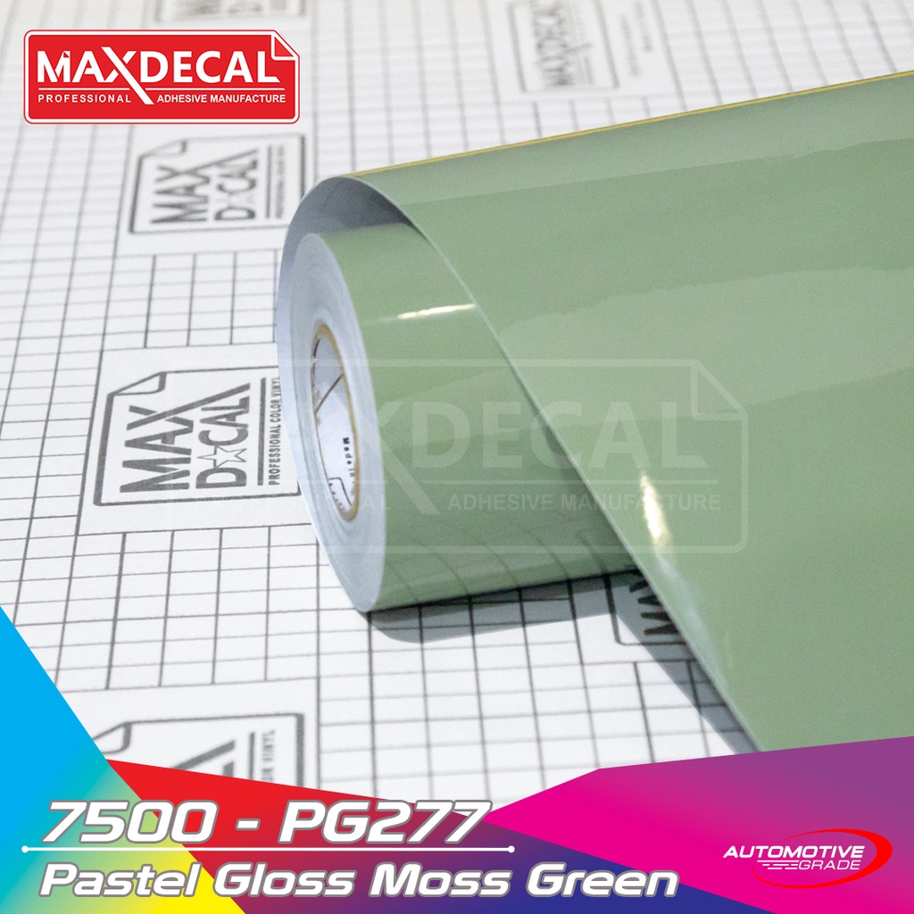 Jual MAXDECAL 7500 - PG277 PASTEL MOSS GREEN Vinyl Sticker Gloss [ROLL ...