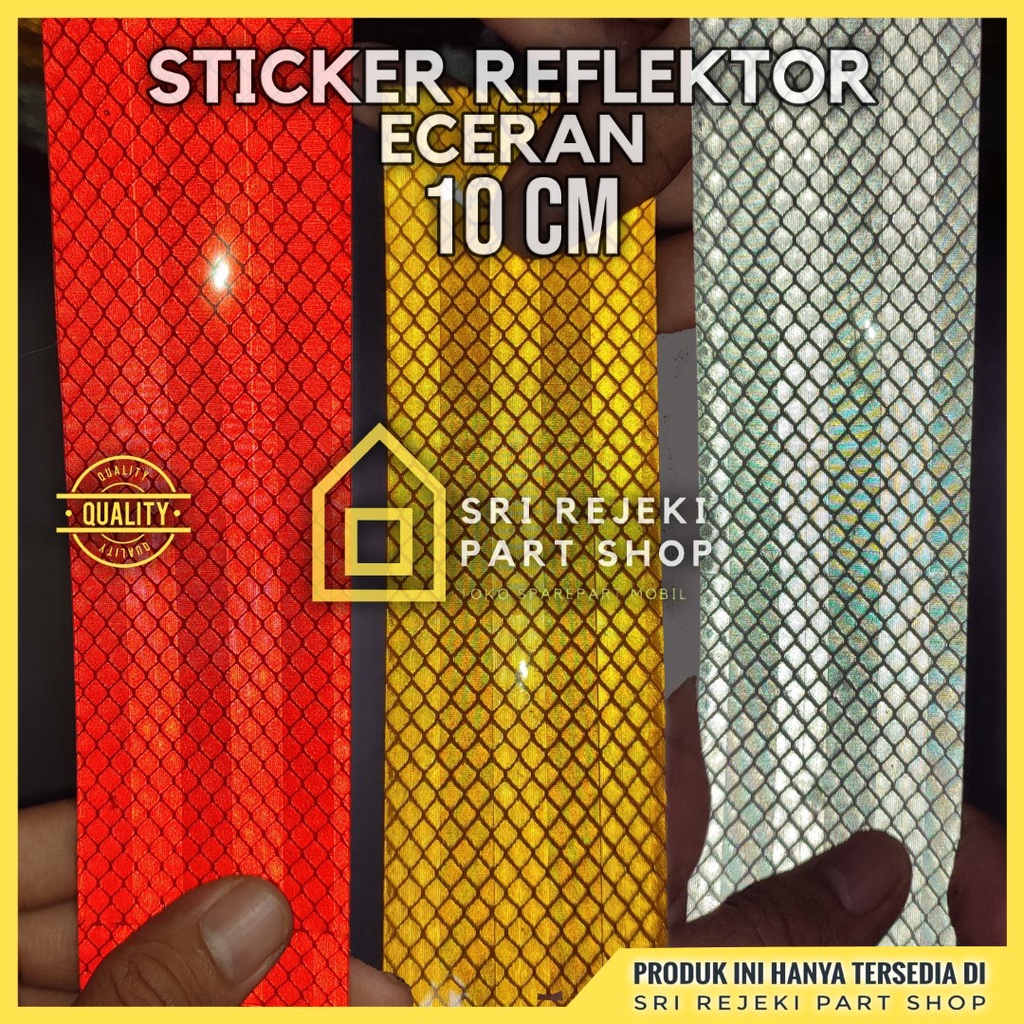 Jual Sticker Reflektor Eceran 10 Cm Stiker Pemantul Cahaya Lolos Uji ...