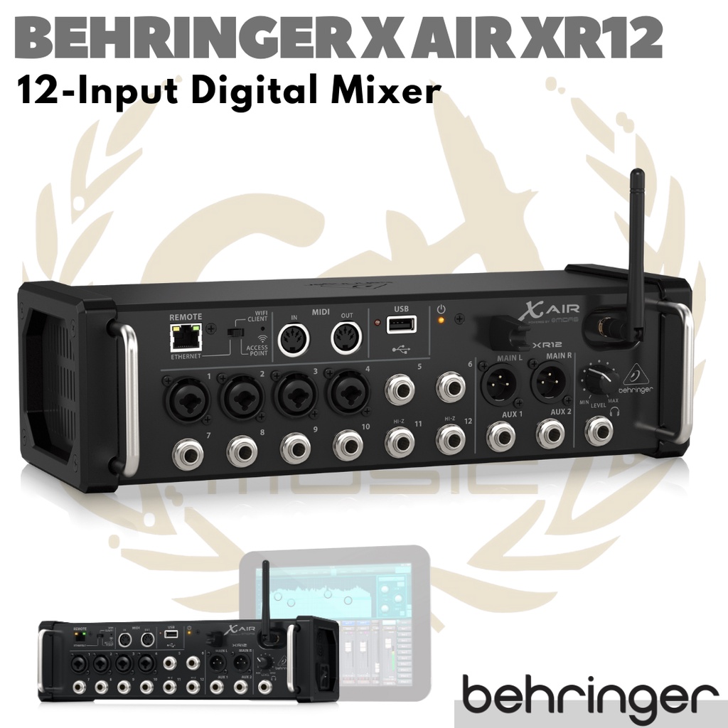 Jual BEHRINGER X AIR XR12 - 12 Input Digital Mixer w/ Midas Preamps | XR 12 | Shopee Indonesia