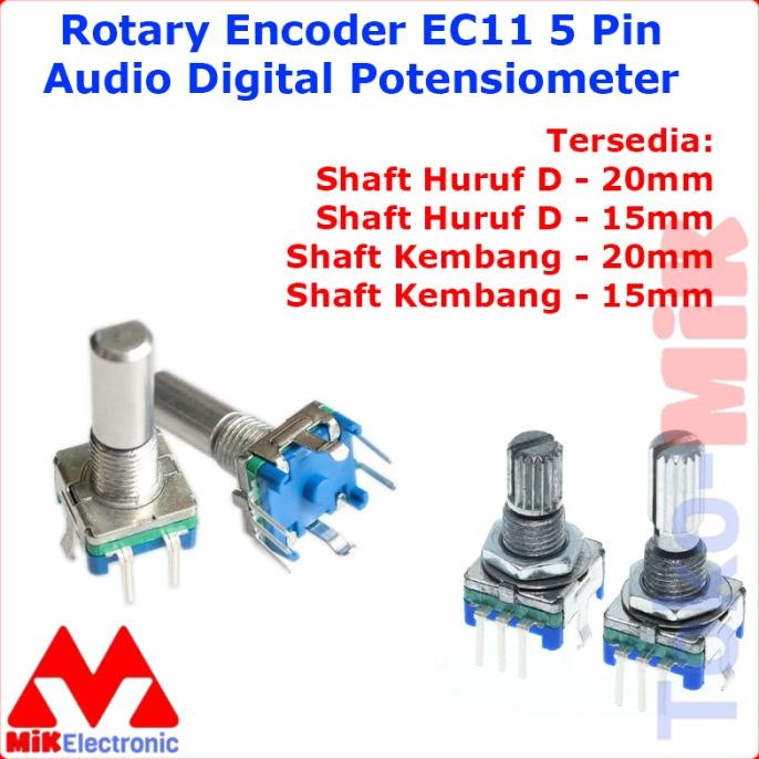 Jual Rotary Encoder EC11 5 Pin Audio Digital Potensiometer tok-mi Juara ...