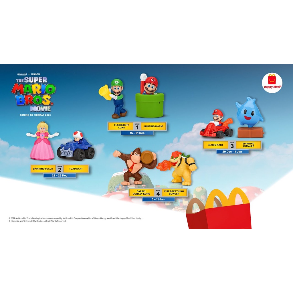 Jual FIGUR MCD MCDONALS HAPPY MEAL TOYS - SUPER MARIO | Shopee Indonesia