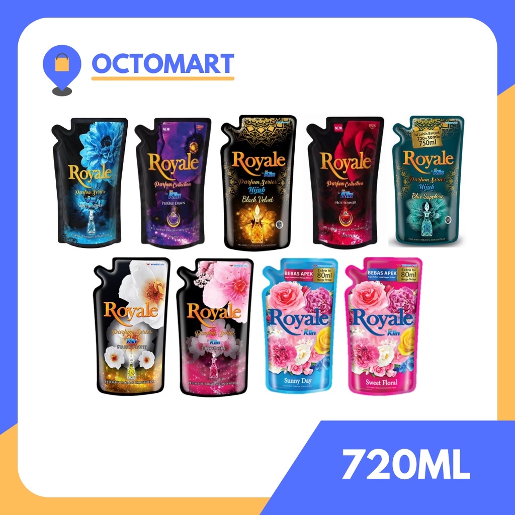 Jual ROYALE SO KLIN Pewangi Pelembut Pakaian 720ML / 800ML Semua Varian 720 ML | Shopee Indonesia
