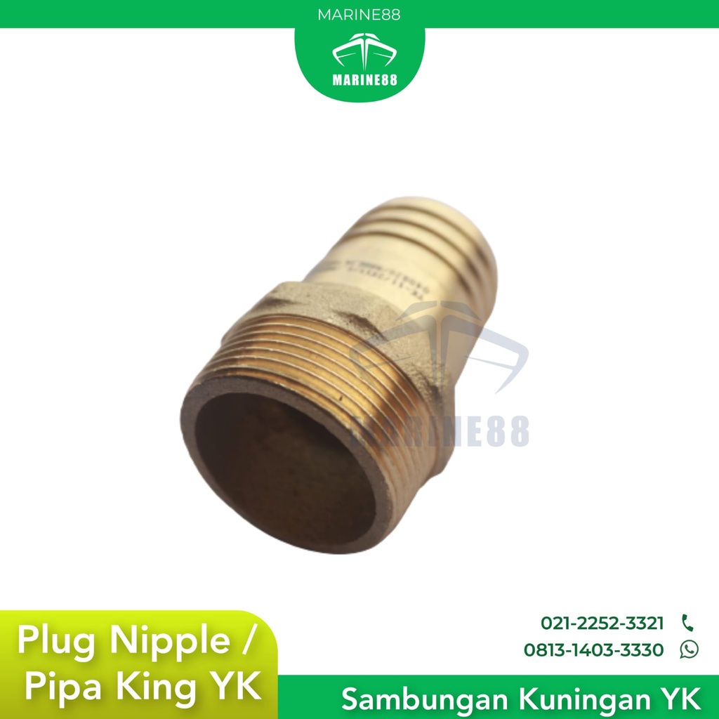 Jual PLUG NIPPLE / PIPA KING ( YK ) 1" x 3/4" / SAMBUNGAN KUNINGAN YK ...