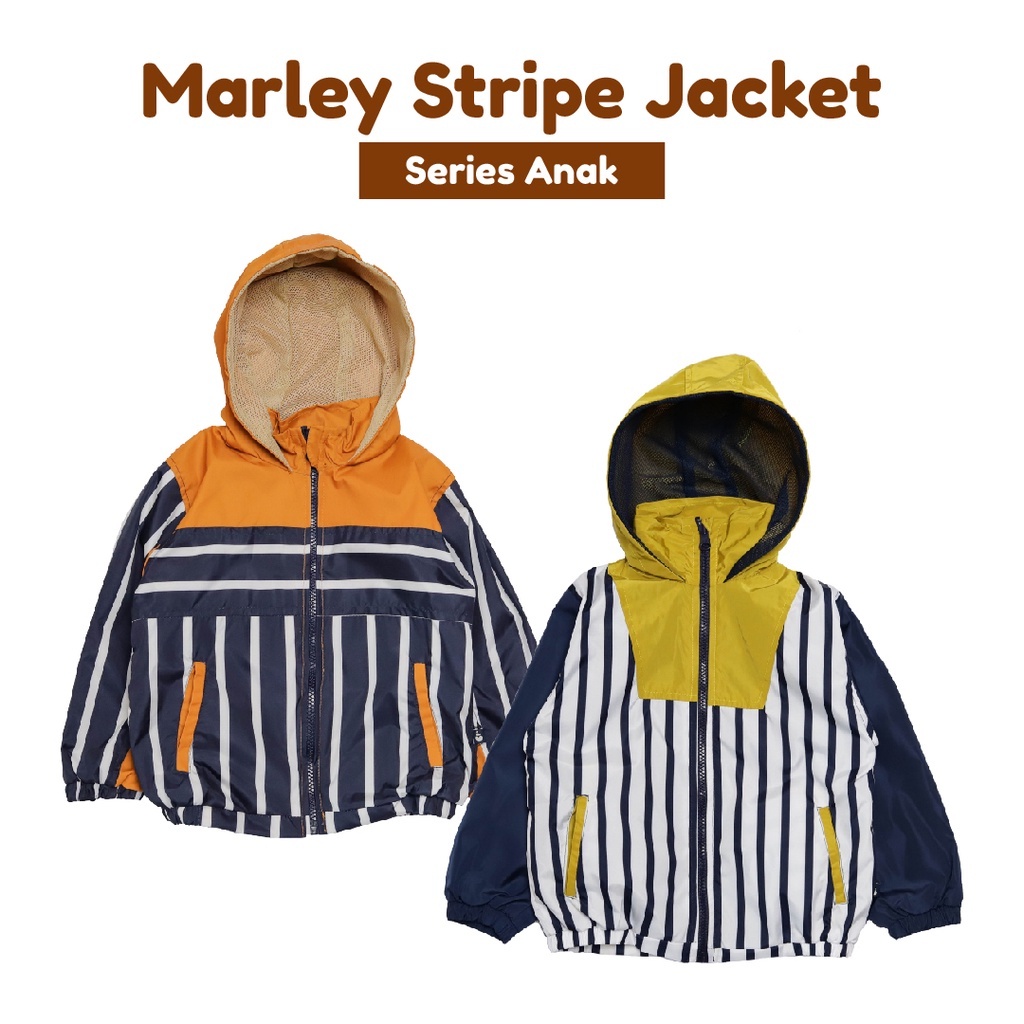 Jual BDOSTORE | Marley Stripe Jacket Series | Jaket Anak Parasut Hoodie ...