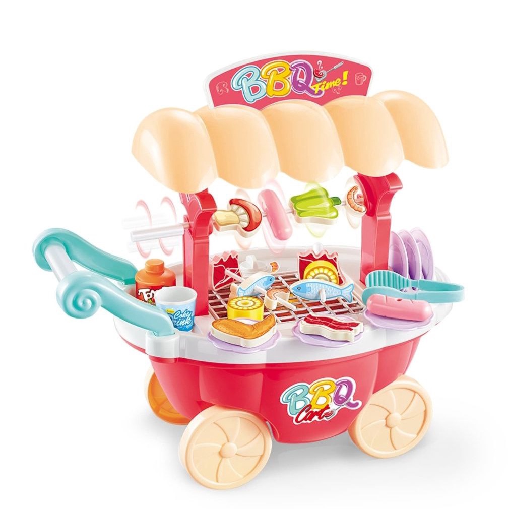 Jual Rotating BBQ Cart Playset Mainan Anak Perempuan Masak Masakan ...