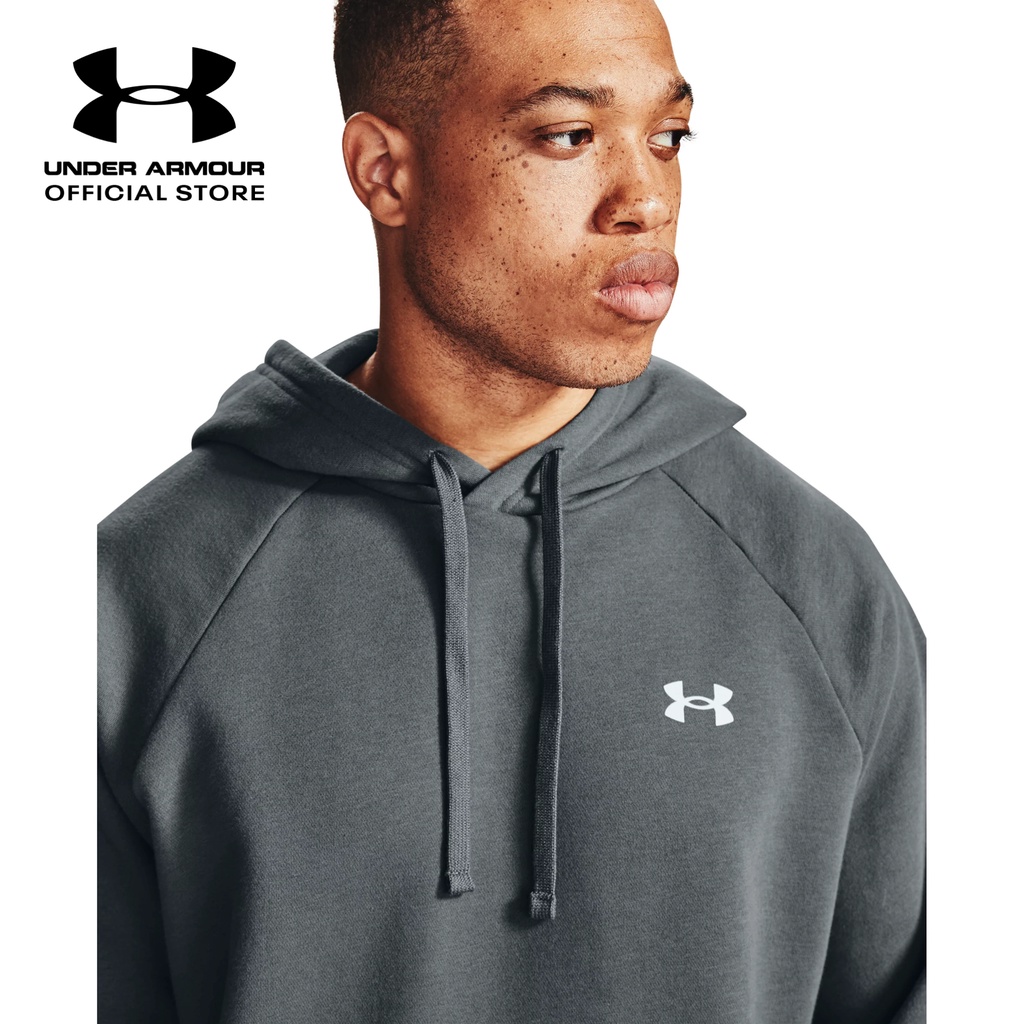 Jual Under Armour Mens Training Rival Cotton Hoodie Pria Abu-abu ...